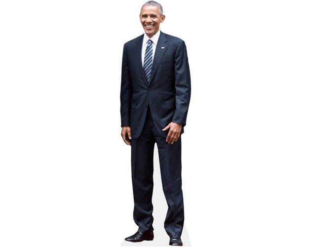 Barack Obama Cardboard Cutout. Life-sized and Mini Cutouts.