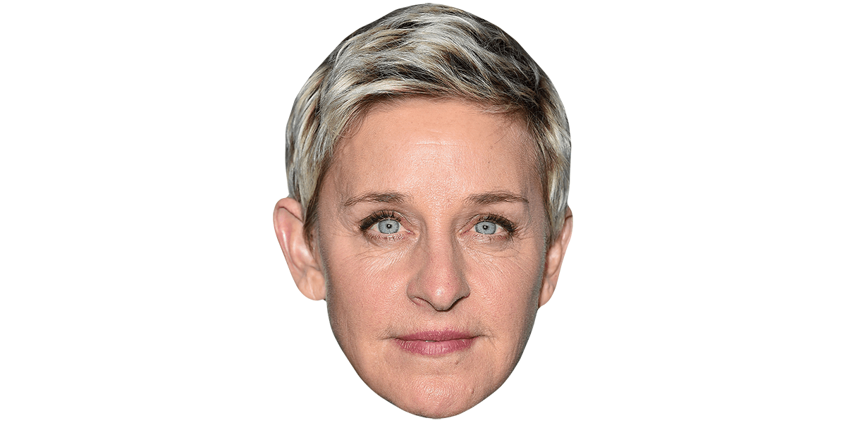 Ellen DeGeneres (New) Celebrity Mask - Celebrity Cutouts