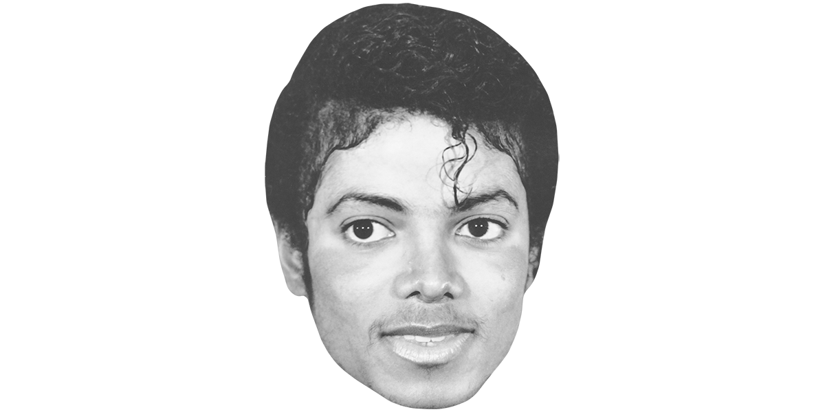 Michael Jackson (Moustache) Celebrity Mask - Celebrity Cutouts
