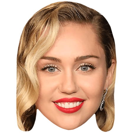 Miley Cyrus (Red Lipstick) Celebrity Mask - Celebrity Cutouts