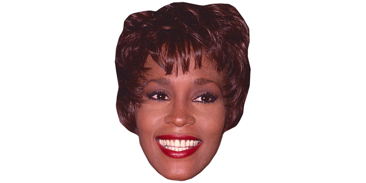 Whitney Houston (Smile) Celebrity Big Head - Celebrity Cutouts