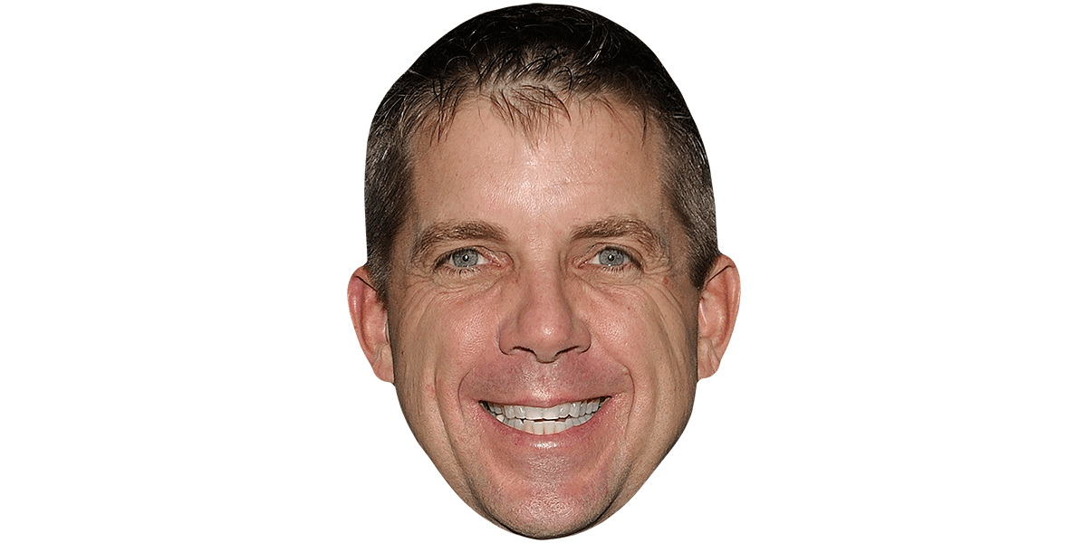 Sean Payton (Smile) Celebrity Mask - Celebrity Cutouts