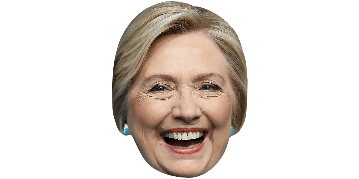 Hillary Clinton (Smile) Celebrity Mask - Celebrity Cutouts