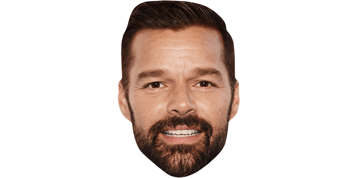 Ricky Martin (Beard) Celebrity Mask - Celebrity Cutouts