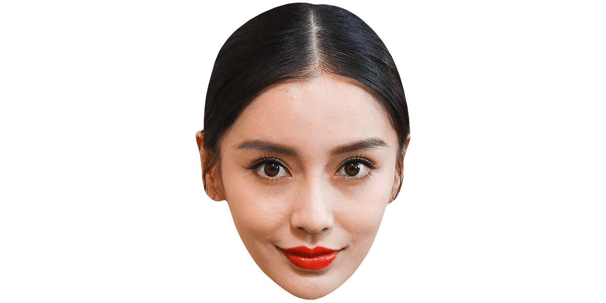 Angelababy (Red Lipstick) Celebrity Mask - Celebrity Cutouts