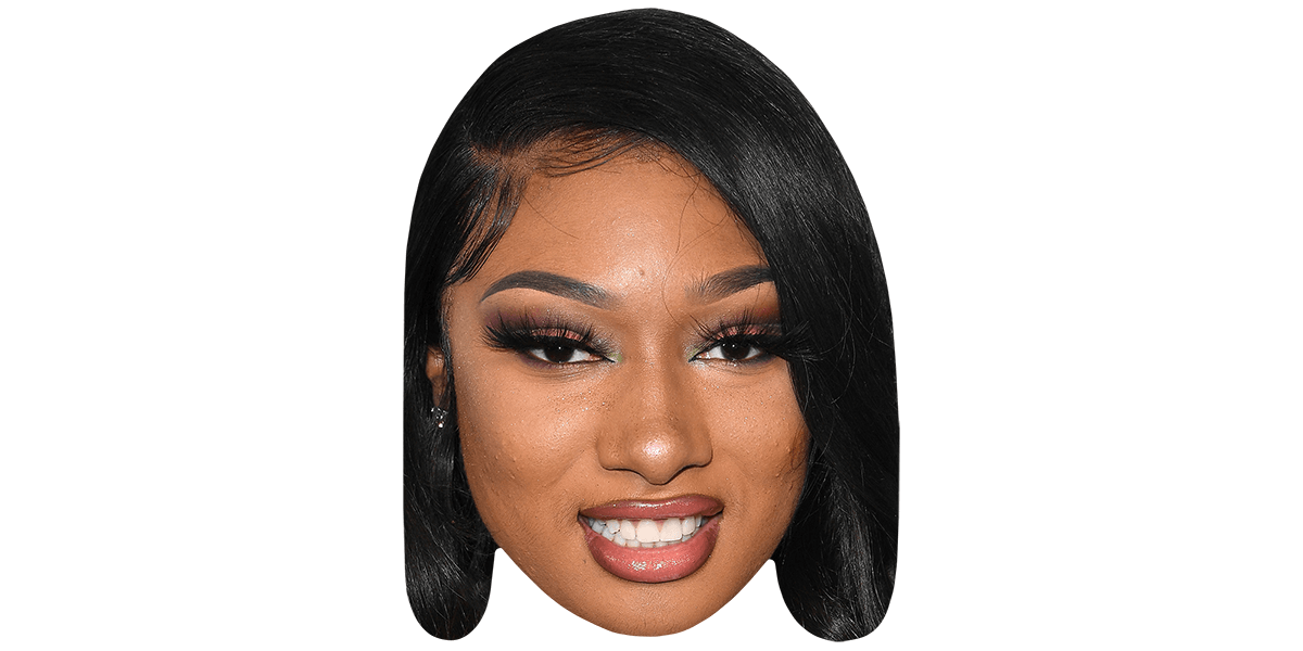 Megan Thee Stallion (Make Up) Celebrity Mask - Celebrity Cutouts