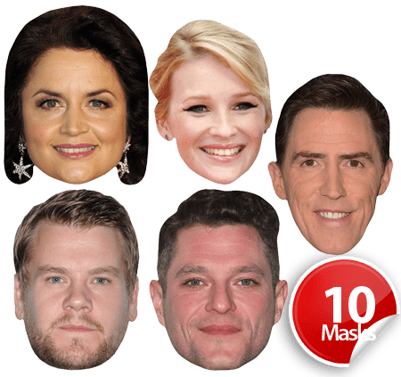 TV Sitcom 5 Mask Pack - Celebrity Cutouts