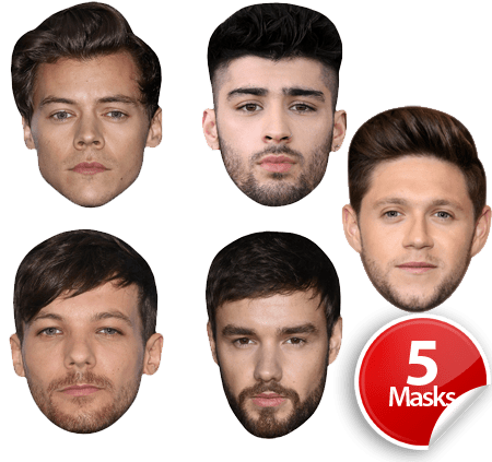 Boyband 1 Mask Pack - Celebrity Cutouts