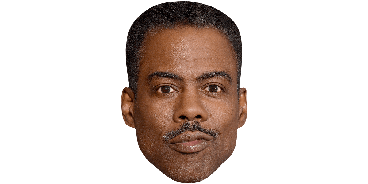 Chris Rock (Moustache) Celebrity Mask - Celebrity Cutouts