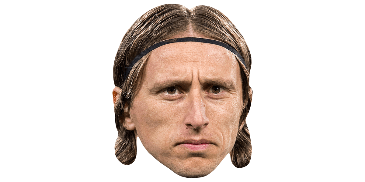 Luka Modrić (Long Hair) Celebrity Mask - Celebrity Cutouts