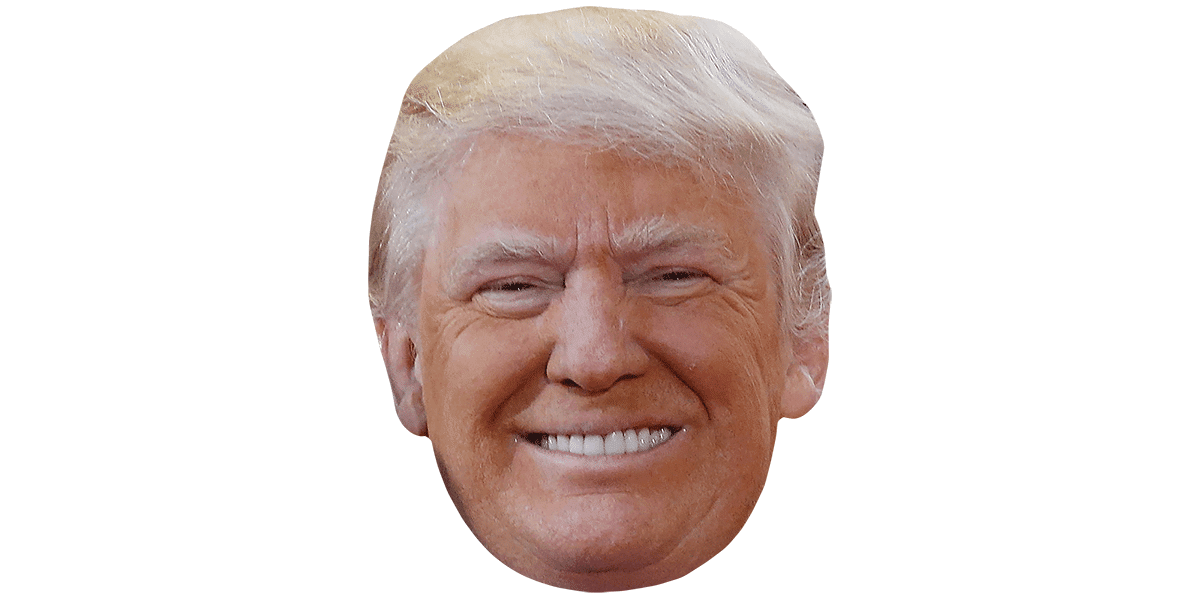 Donald Trump (Big Grin) Celebrity Mask - Celebrity Cutouts