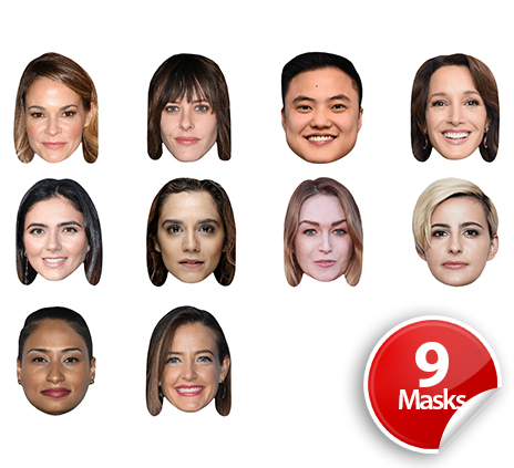 Drama series 9 Mask Pack - Celebrity Cutouts