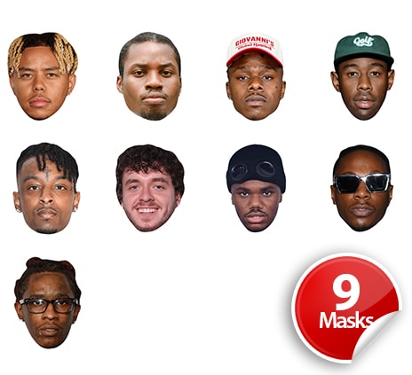 Male Rappers 2 Mask Pack - Celebrity Cutouts