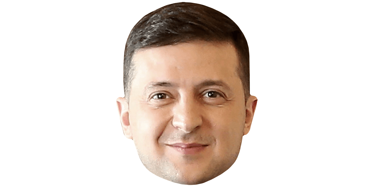 Volodymyr Zelenskyy (Smile) Celebrity Mask - Celebrity Cutouts
