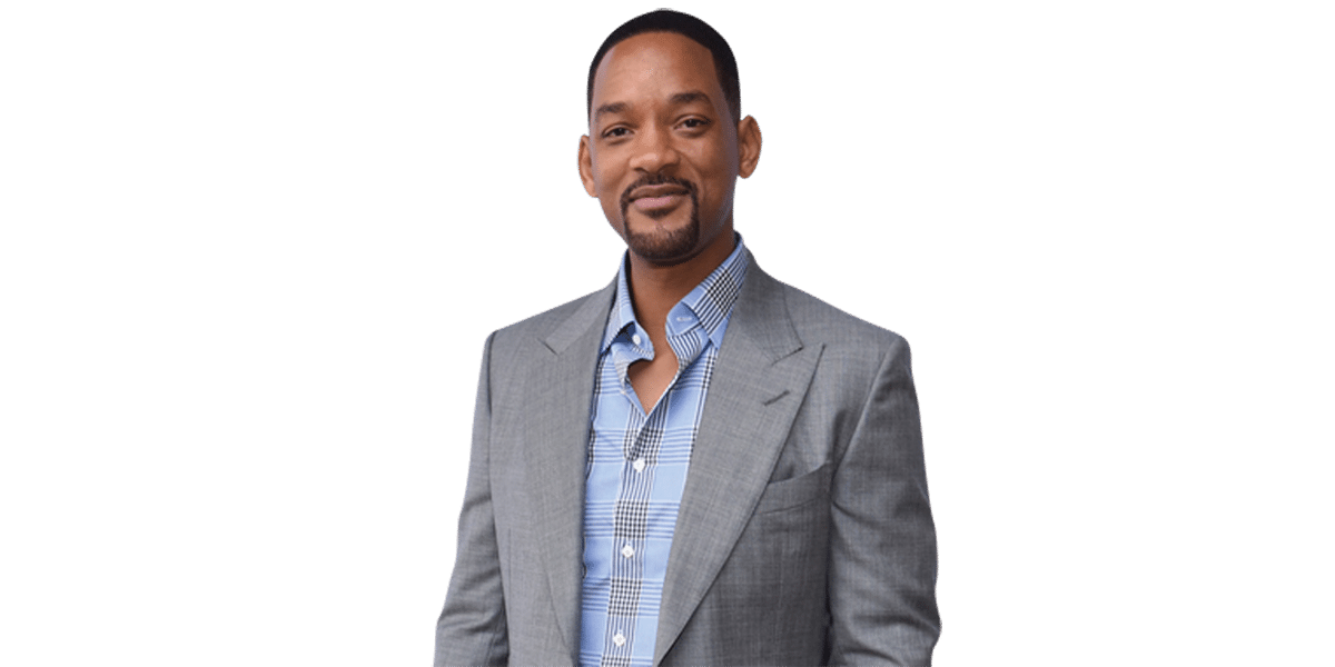 Will Smith (Grey Suit) Half Body Buddy Cutout - Celebrity Cutouts