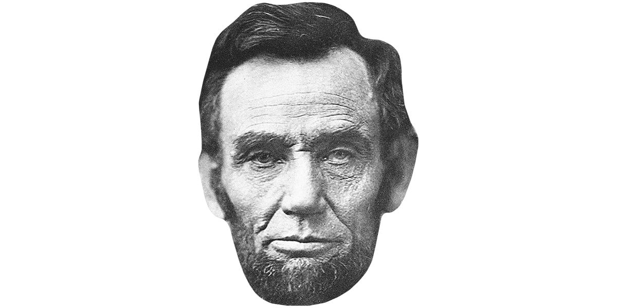 Abraham Lincoln (BW) Mask - Celebrity Cutouts
