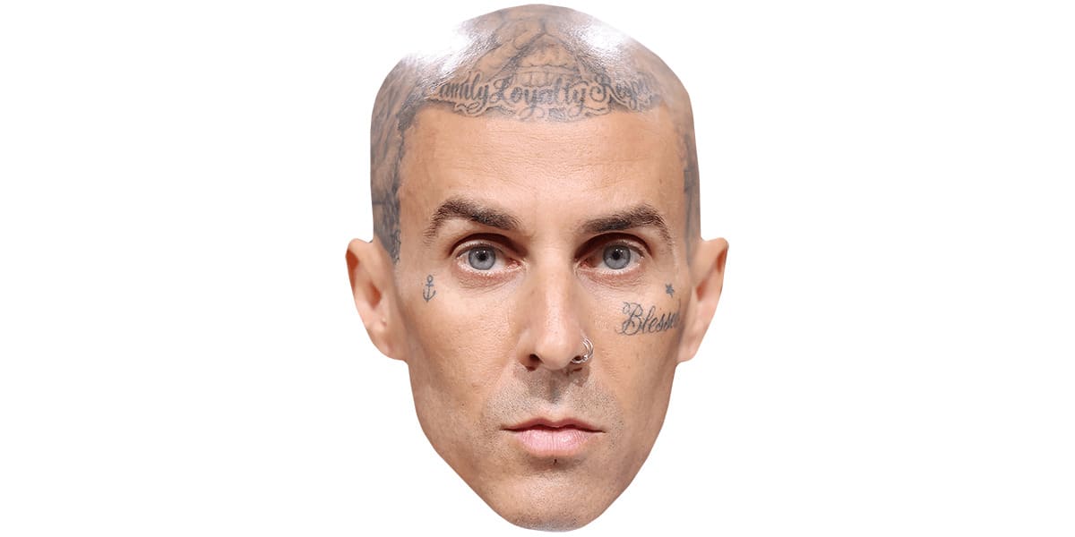Travis Barker (Tattoos) Big Head - Celebrity Cutouts