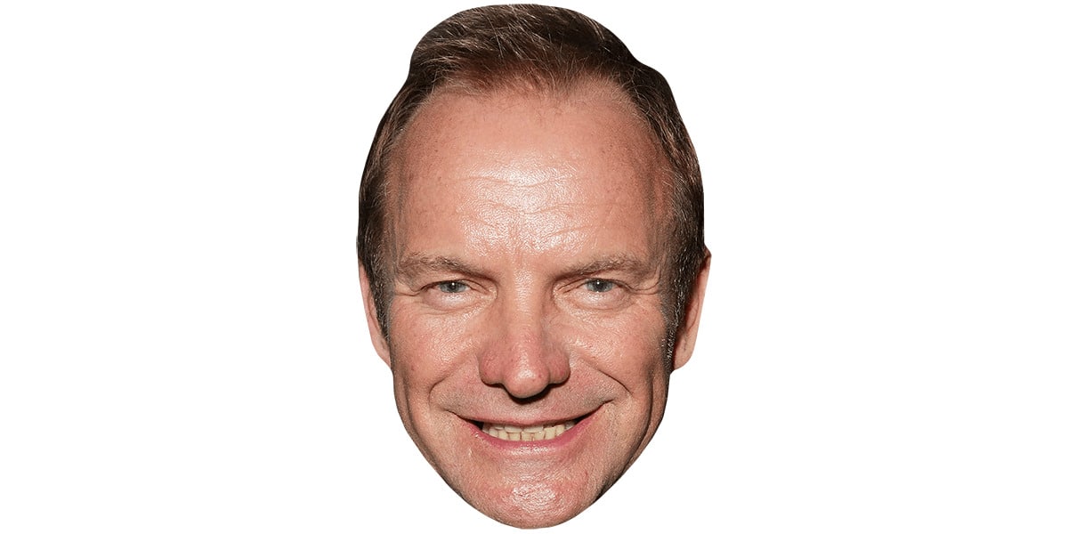 Sting (Grin) Mask - Celebrity Cutouts