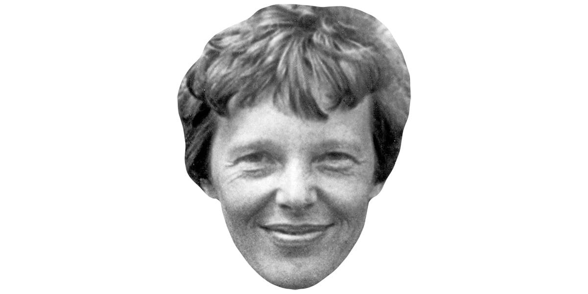 Amelia Earhart (Smile) Mask - Celebrity Cutouts