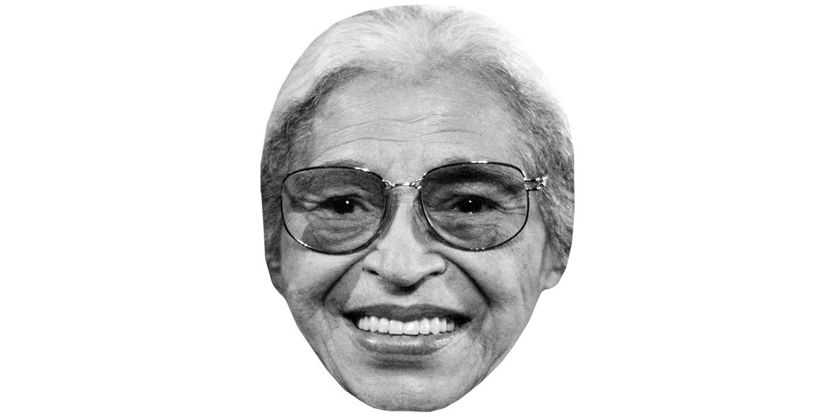 Rosa Parks (Glasses) Mask - Celebrity Cutouts