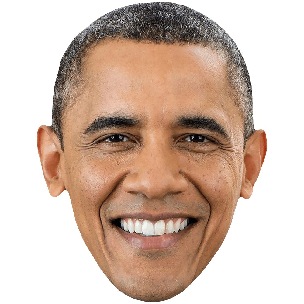 Barack Obama (Smile) Mask - Celebrity Cutouts
