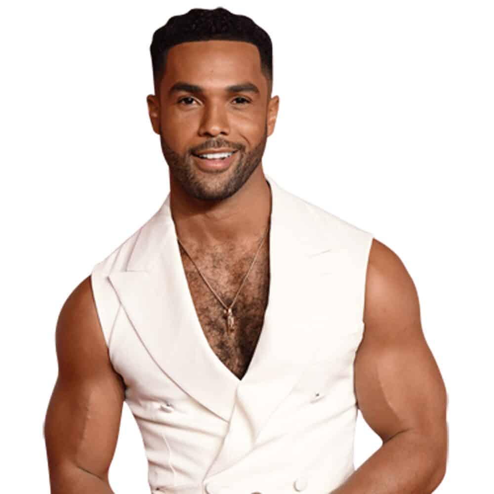 Lucien Laviscount (White Outfit) Half Body Buddy - Celebrity Cutouts