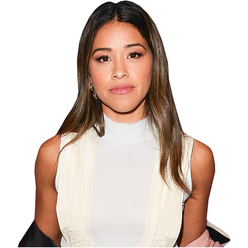 Gina Rodriguez (Pink Coat) Half Body Buddy - Celebrity Cutouts