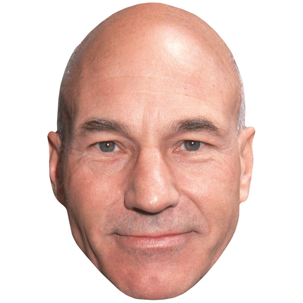 Patrick Stewart (90s) Mask - Celebrity Cutouts