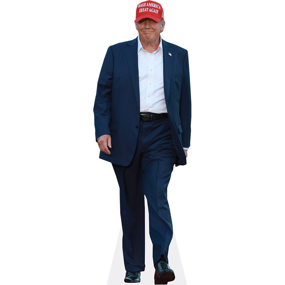 Donald Trump (Blue Suit) Cardboard Cutout - Celebrity Cutouts