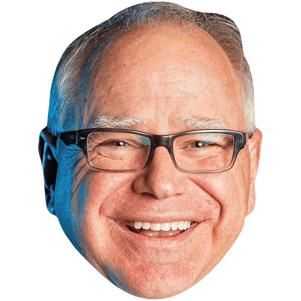 Tim Walz (Smile) Big Head - Celebrity Cutouts Tim Walz (Smile) Big Head - Celebrity Cutouts