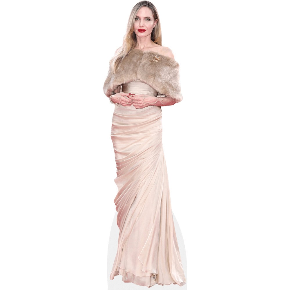Angelina Jolie (Fur) Cardboard Cutout - Celebrity Cutouts